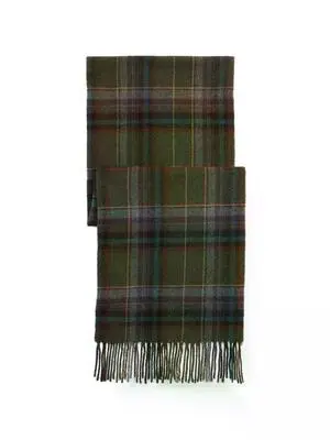 Polo Ralph Lauren Tartan Fringe Wool Scarf - Green