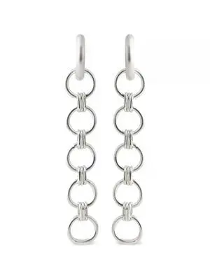 POISONED HEARTS Chain-link Drop Earrings