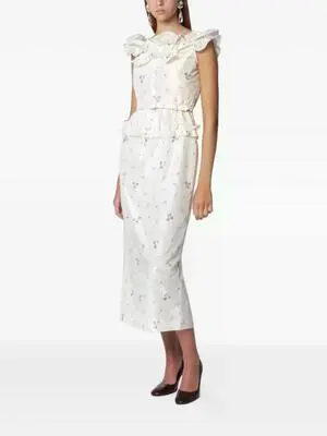 Alessandra Rich Ruffled Floral-print Dress
