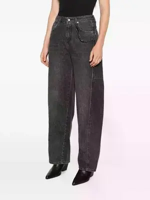 ERMANNO FIRENZE Chain-link Wide-leg Jeans