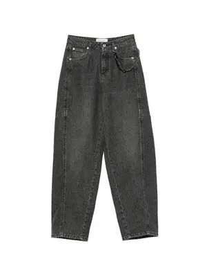 ERMANNO FIRENZE Chain-link Wide-leg Jeans - Grey
