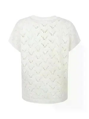 Fabiana Filippi Sequin-embellished Open-knit Top