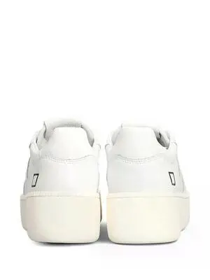 D.a.t.e. Court Platform Leather Sneakers With Perforated Detailing