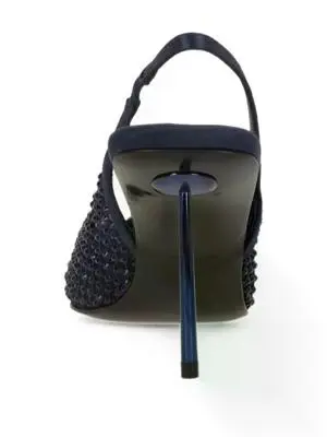 LE SILLA Gilda Crystal-embellished Mesh Pumps