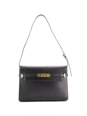 Saint Laurent Manhattan Leather Shoulder Bag - Black