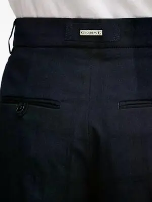 Iceberg Check-pattern Pleated Tailored Shorts