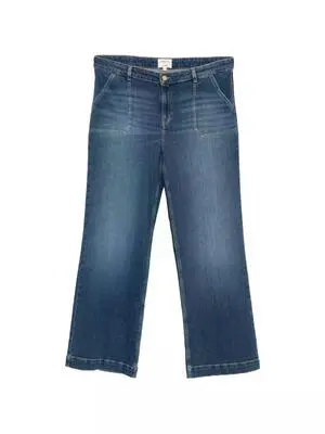 MAISON123 Patch-pocket Wide-leg Jeans - Blue