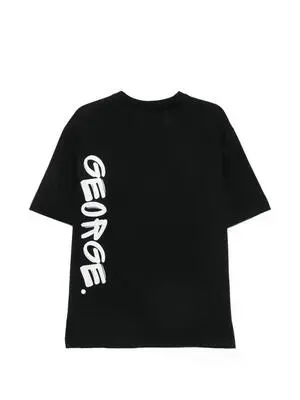 GEORGE. Slogan-print Crew-neck T-shirt