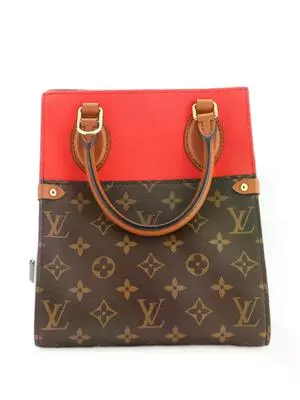 LOUIS VUITTON Fold Tote Monogram Canvas And Leather Pm Satchel