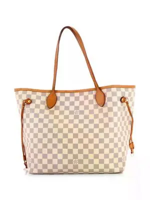 LOUIS VUITTON Neverfull Nm Damier Mm Tote Bag - White