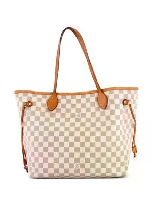 LOUIS VUITTON Damier Mm Tote Bag - White