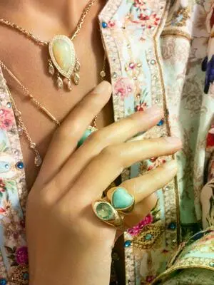 Jacquie Aiche Emerald Oval Dome Ring