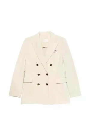 CIRCOLO 1901 Double-breasted Corduroy Jacket - White