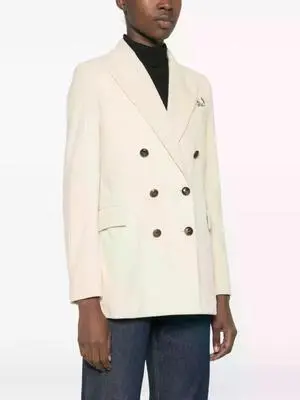 CIRCOLO 1901 Double-breasted Corduroy Jacket - White
