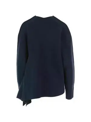 Carven Asymmetric V-neck Sweater - Blue
