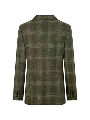 Kiton Double-breasted Check Blazer