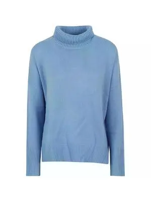 LISA YANG Roll Neck Drop Shoulder Knit