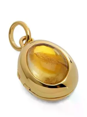 Monica Vinader November Birthstone Citrine Locket Necklace - Gold