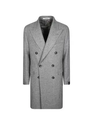 Tagliatore Herringbone Double-breasted Coat