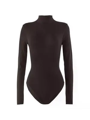 Wolford Skin Contour High-neck Bodysuit - Brown