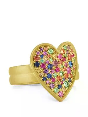 LEIGH MAXWELL Heart-shaped Multi-stone Ring
