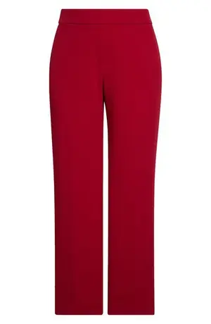 Anne Klein Pull-on Straight Leg Trousers - Titian Red