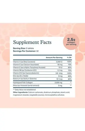 YOUTHEORY Marine Collagen Hydrolyzed Fish-sourced Skin Support Supplement 160 Tablets