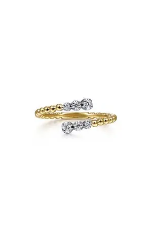 GABRIEL & CO. Bujukan 14k Gold Diamond Bypass Ring