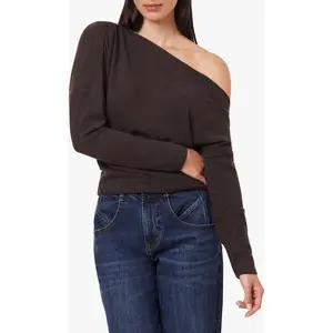 Habitual Colby Off-the-shoulder Knit Top - Chocolate