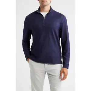 Johnnie-o Mikey Plaid Quarter-zip Pullover