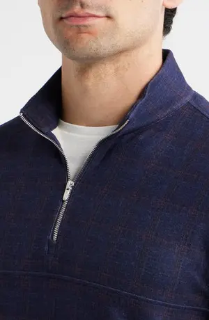 Johnnie-o Mikey Plaid Quarter-zip Pullover