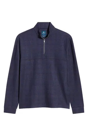 Johnnie-o Mikey Plaid Quarter-zip Pullover