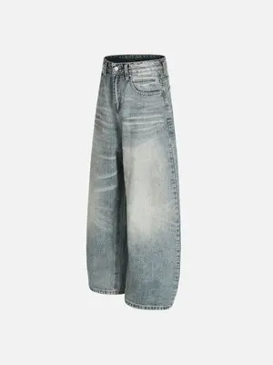 AELFRIC EDEN Baggy Barrel Washed Jeans