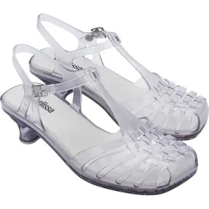 Melissa Vixen Slingback Kitten Heel Sandal Clear