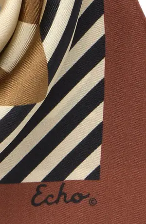 Echo Striped Silk Bandana