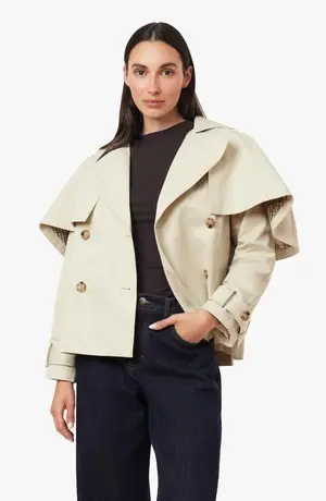 Habitual Cropped Trench Jacket