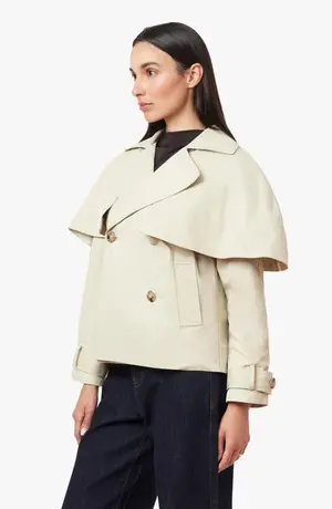 Habitual Cropped Trench Jacket