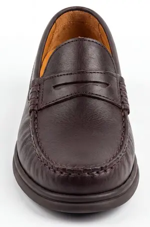 MENINA STEP Nora Loafer, Premium Top Leather, Handcrafted In Spain - Chocolate