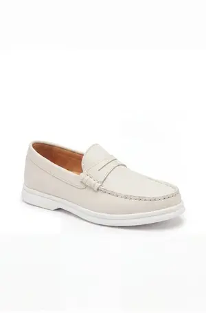 MENINA STEP Nora Loafer, Premium Top Leather, Handcrafted In Spain - Ivory