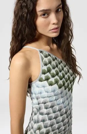 Missoni Metallic Jacquard One-shoulder Minidress