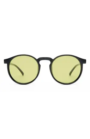 Le Specs Teen Spirit Deux 50mm Round Sunglasses - Black