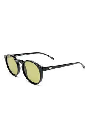 Le Specs Round Frame Sunglasses - Black