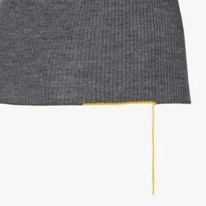Fendi Mélange Wool Rib Knit V-neck Sleeveless Top