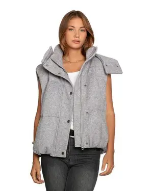 BELLE & BLOOM Golden Hour Hooded Puffer Vest
