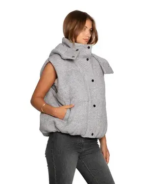 BELLE & BLOOM Golden Hour Hooded Puffer Vest