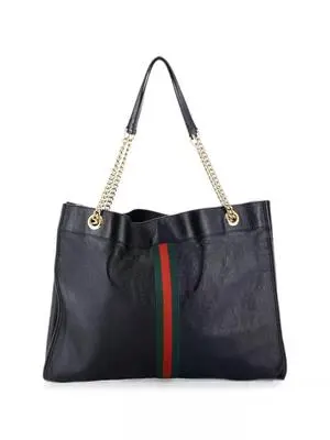Gucci Rajah Chain Leather Large Tote Bag