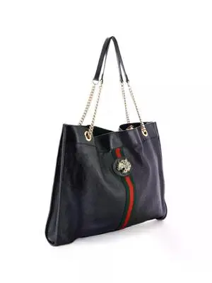 Gucci Rajah Chain Leather Large Tote Bag