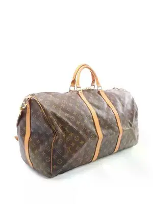 LOUIS VUITTON 1997 Keepall Bandoulière 60 Monogram Canvas Bag - Brown