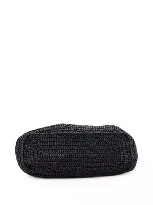 Saint Laurent Rive Gauche Supple Raffia Tote Bag - Black