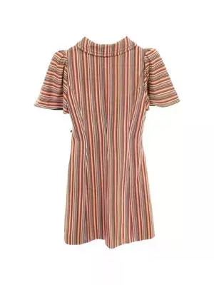 LOUIS VUITTON 2010s Striped Short-sleeve Mini Dress